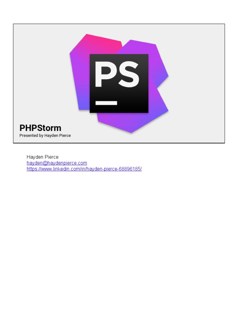 PHPStorm Presentation | PDF | Integrated Development Environment | Php