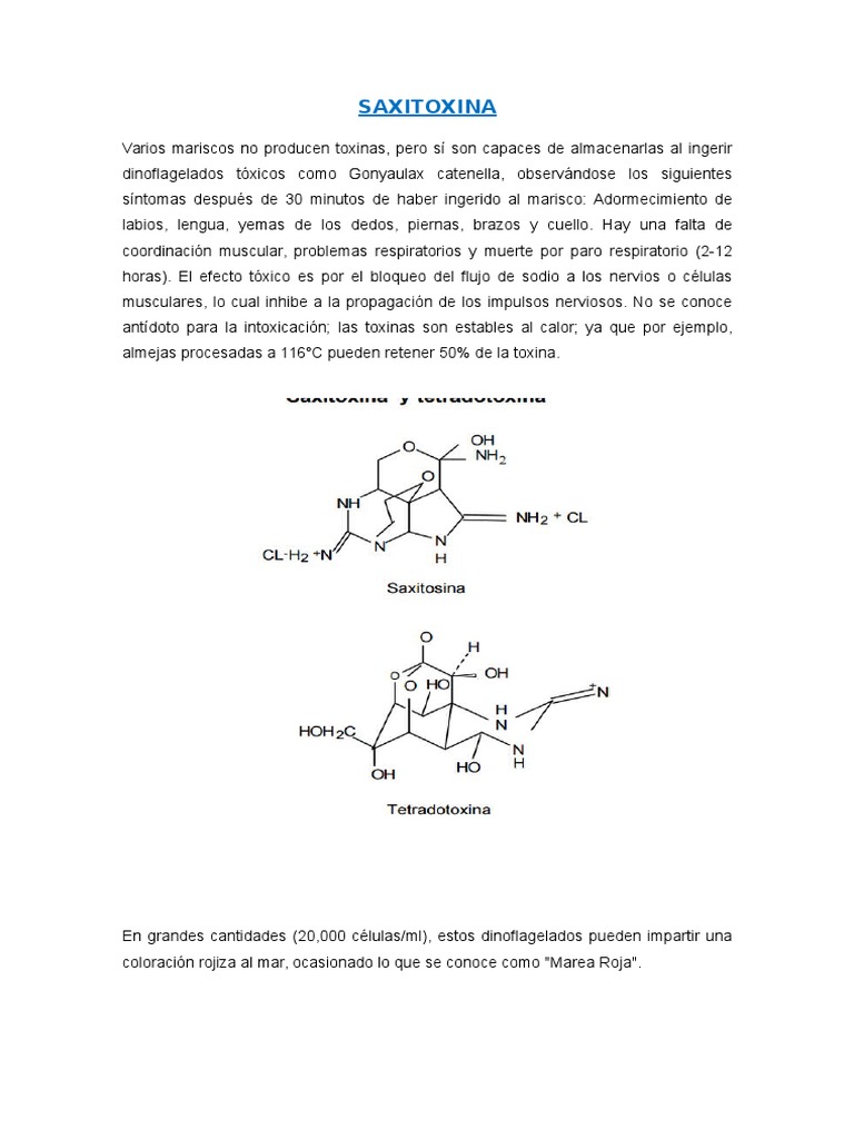 Saxitoxina Asd | PDF | Especialidades Medicas | Salud y bienestar