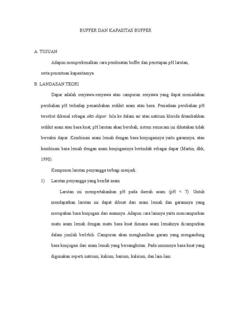 Buffer Dan Kapasitasnya | PDF