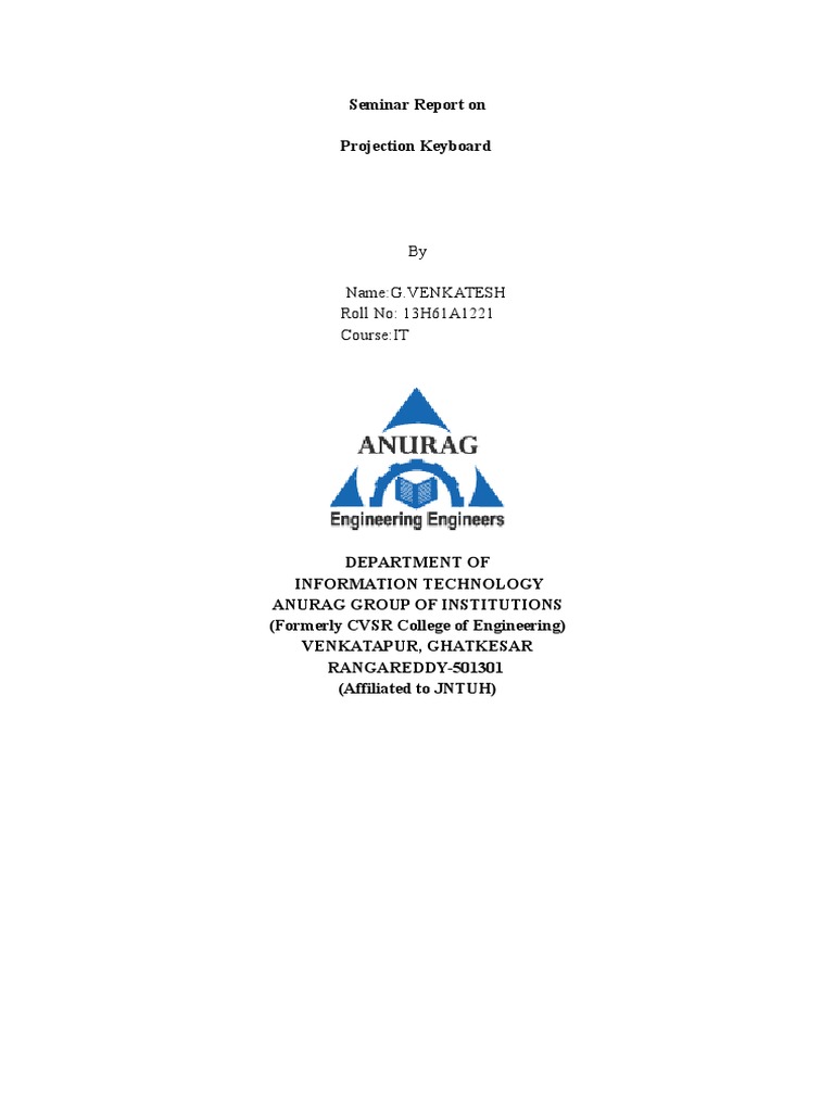 Technical Seminar Guidelines | PDF | Computer Keyboard | Human–Computer ...