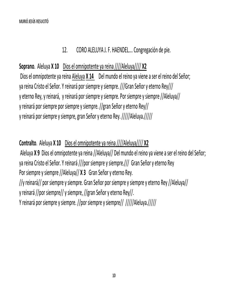 Aleluya Letras Por Registro | PDF
