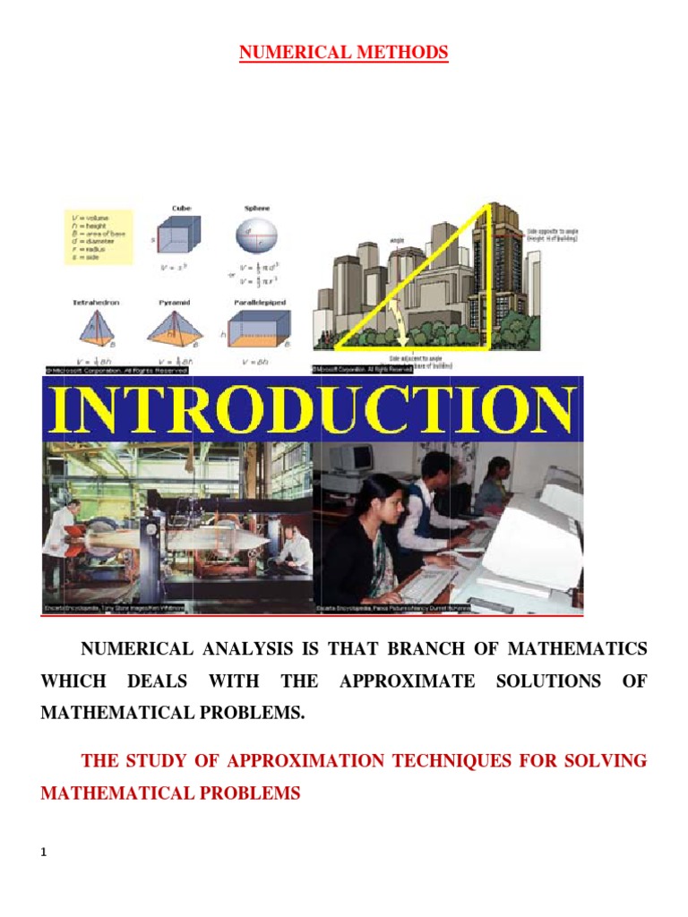 NU Umeric Cal Me Thods | PDF | Numerical Analysis | Equations