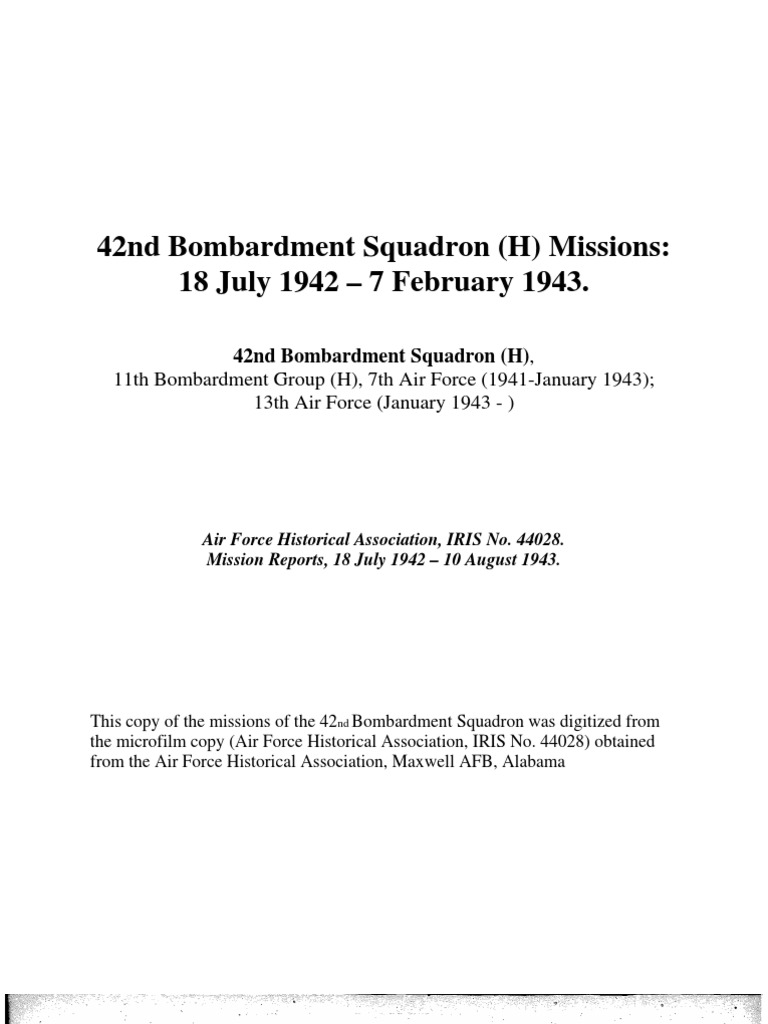 WWII 42nd Bombardment Squadron | PDF