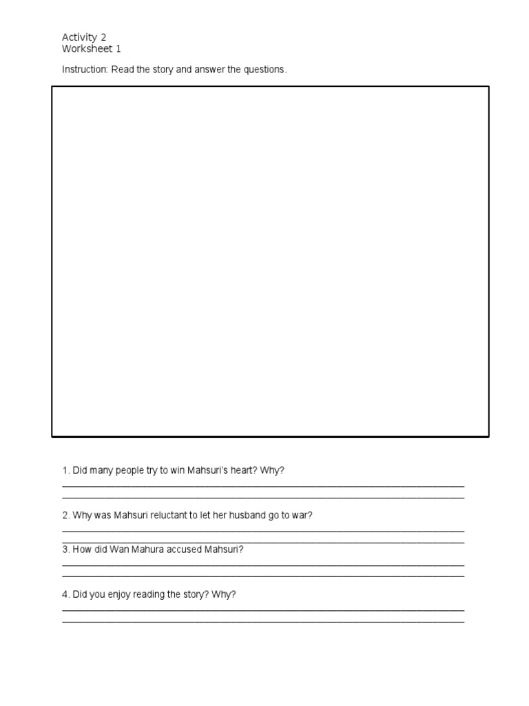 Worksheet Mahsuri 1 | PDF