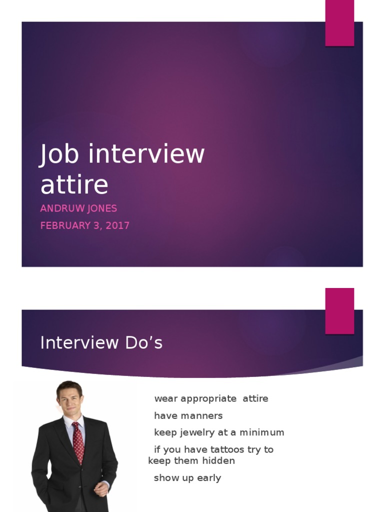 Job Interview Attire Tips and Guidelines | PDF