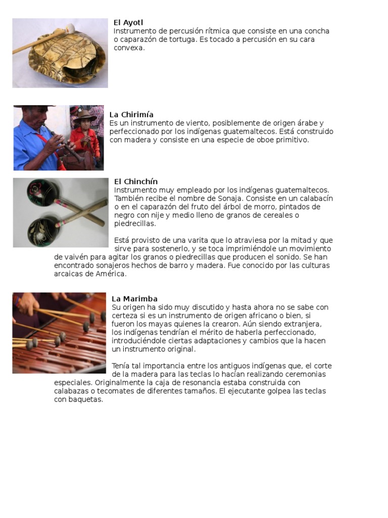 30 Instrumentos de Guatemala | PDF | Guitarras | Bajo