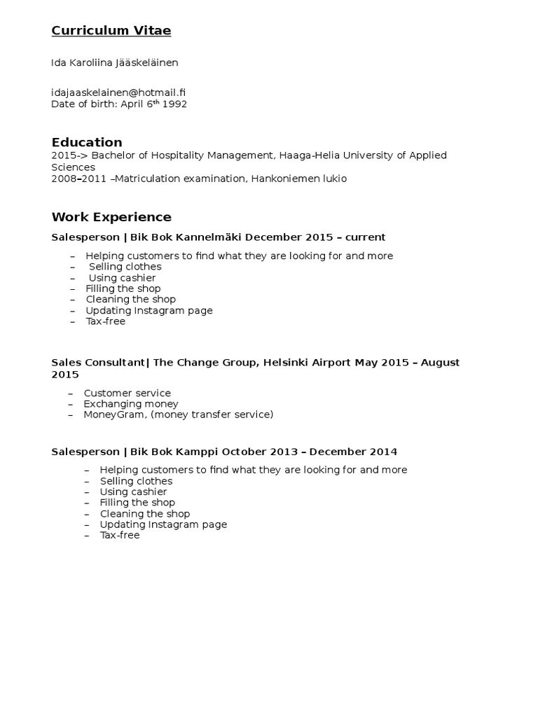 Curriculumvitae | PDF