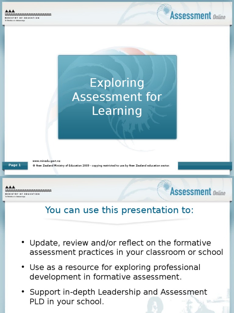 Exploring Assessment For Learning | PDF | Educational Assessment ...