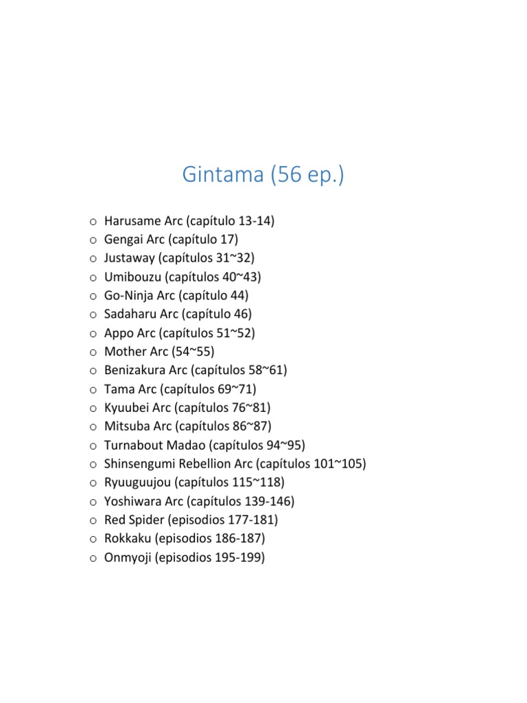 Guia para Ver Gintama | PDF