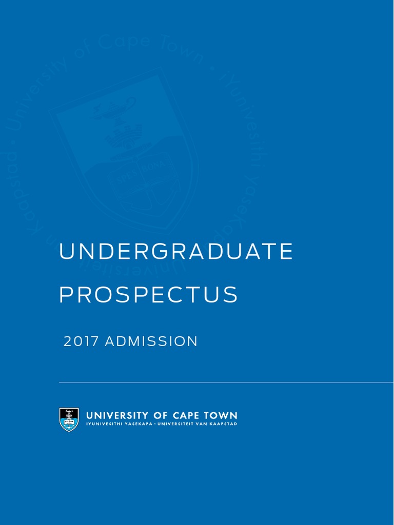 UCT Undergraduate Prospectus 2025 | PDF | University And College ...