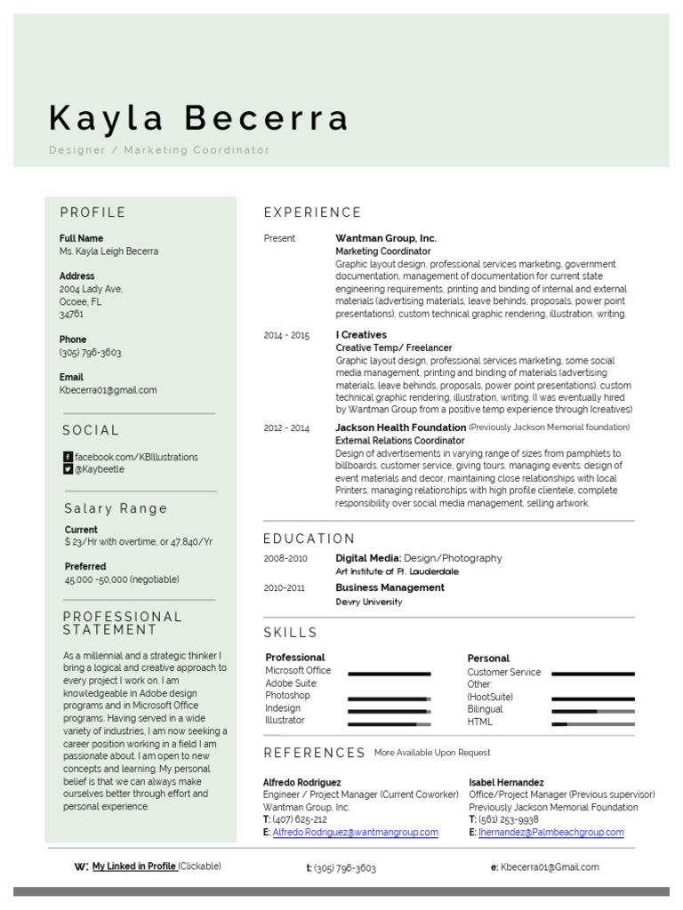 Kayla Becerra Resume | PDF | Adobe Systems | Design
