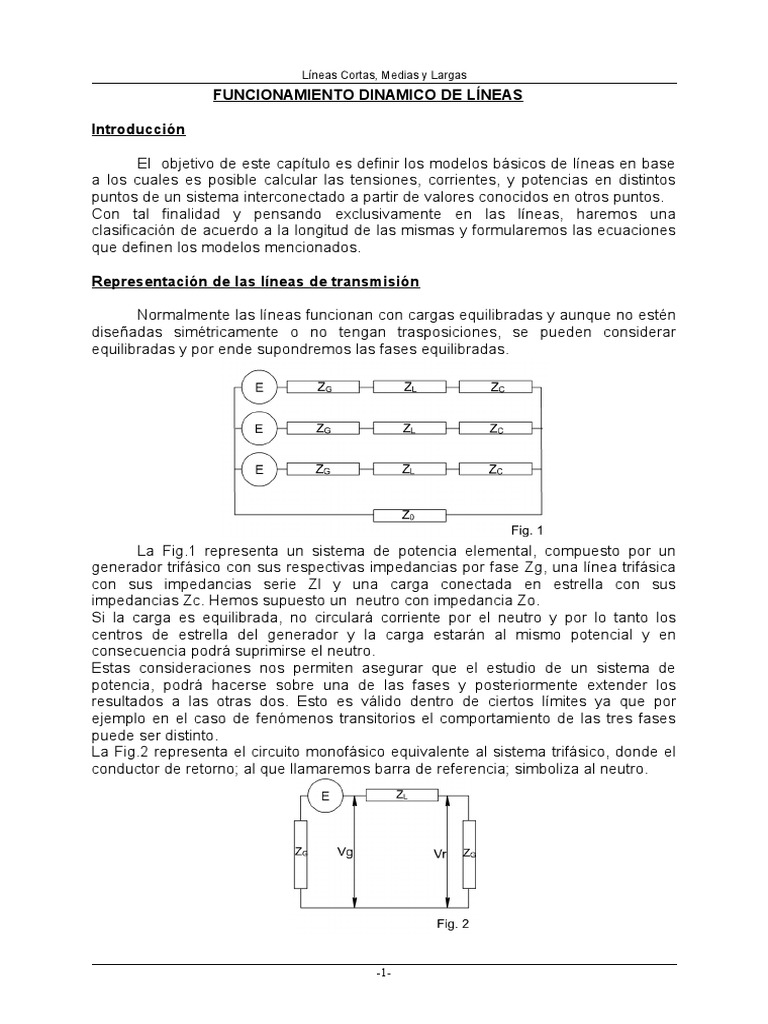 Lineas Cortas Medias y Largas | Corriente eléctrica | Línea de transmisión