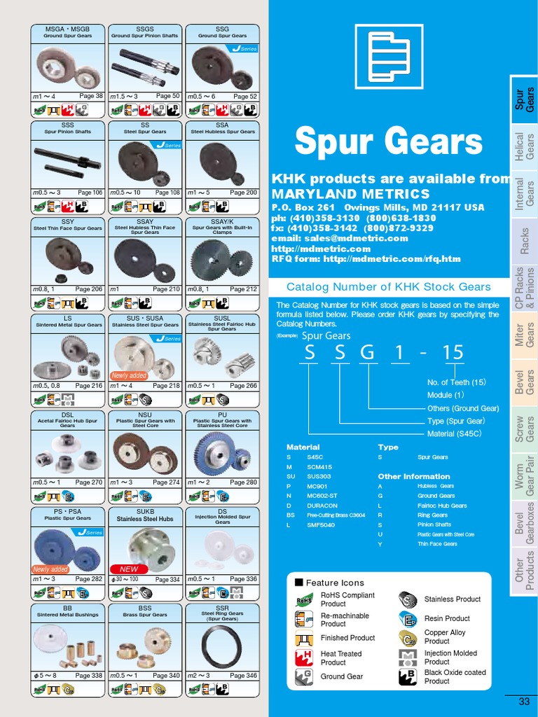 Gear Types by KHK Gears p561-592 | PDF | Gear | Applied And ...