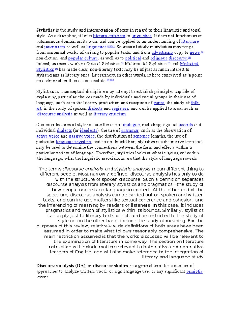 Discourse and Style | PDF | Schema (Psychology) | Semiotics