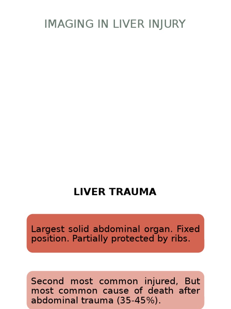 Liver Injury | PDF | Major Trauma | Liver