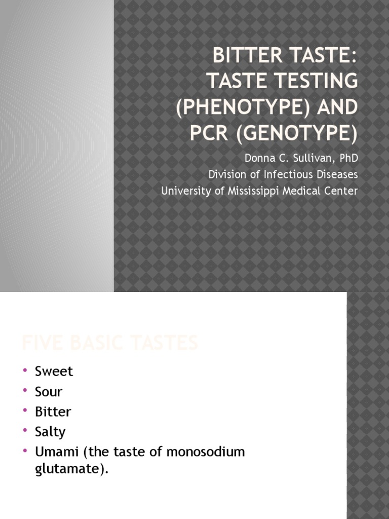 PTC Taste Sensitivity and Genetics Analysis | PDF