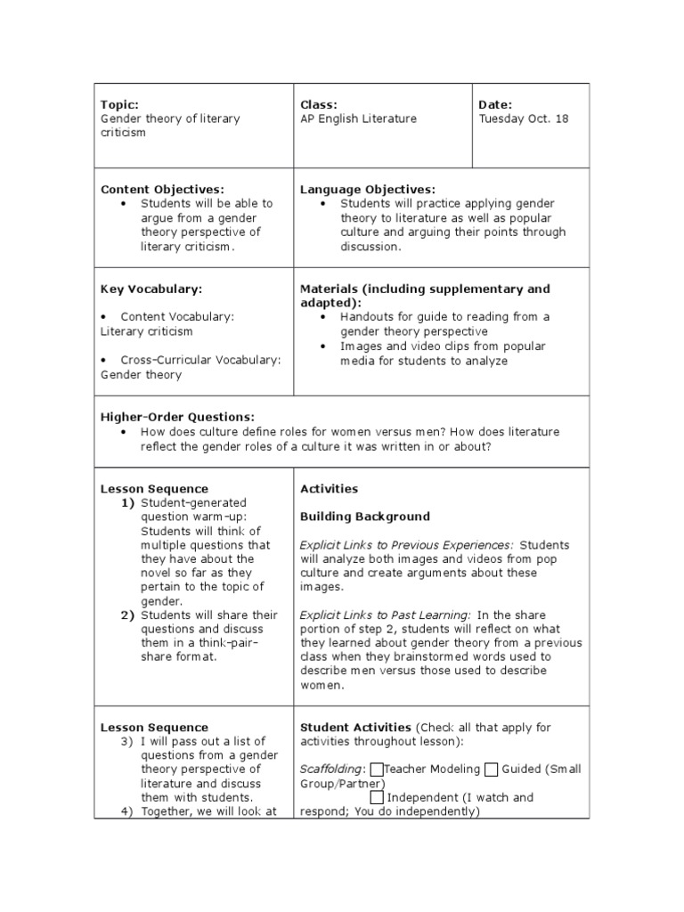 Gender Theory in Pop Culture | PDF | Gender Studies | Gender