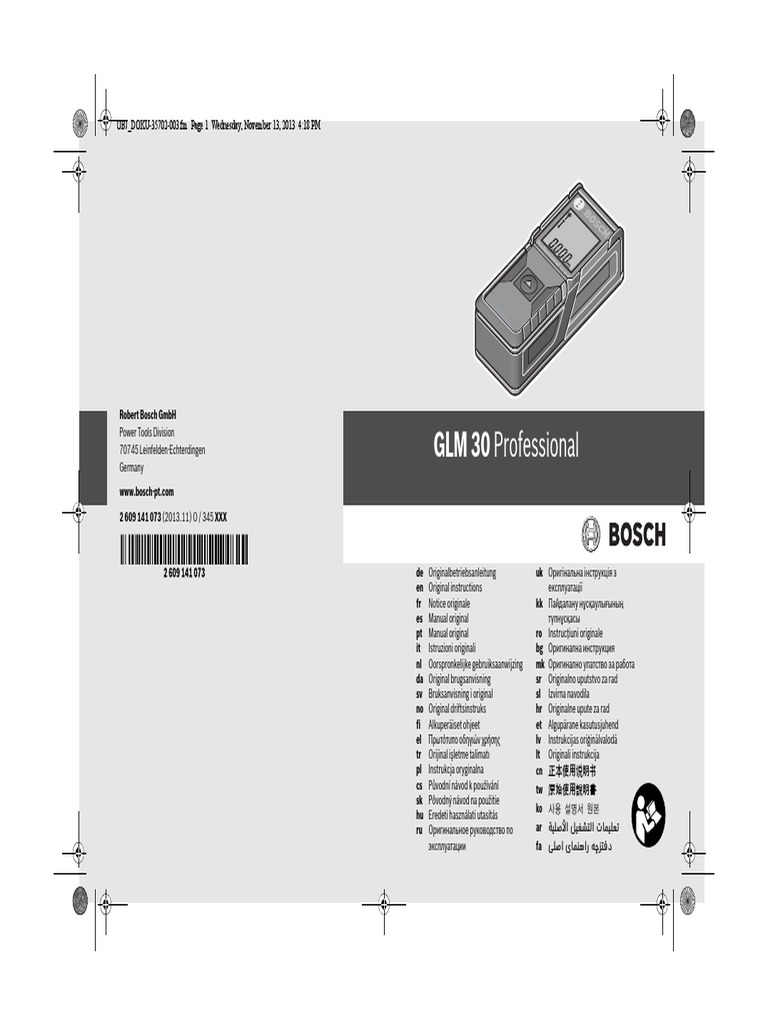 Bosch GLM 30 | PDF