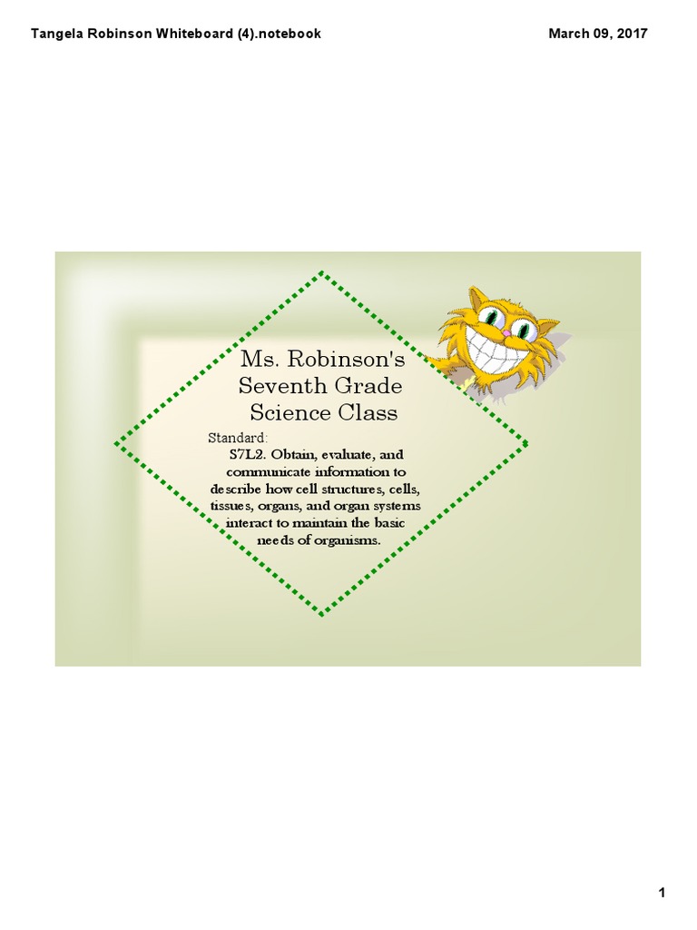 Ms. Robinson's Seventh Grade Science Class: Tangela Robinson Whiteboard ...