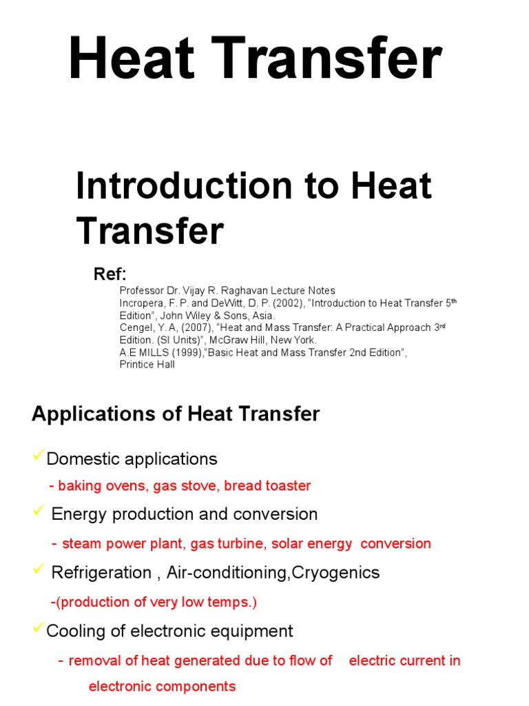 Introduction to Heat Transfer Concepts | PDF | Heat Transfer | Thermal ...