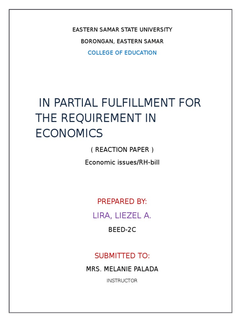 Addressing Economic Issues and Population Control in the Philippines: A ...