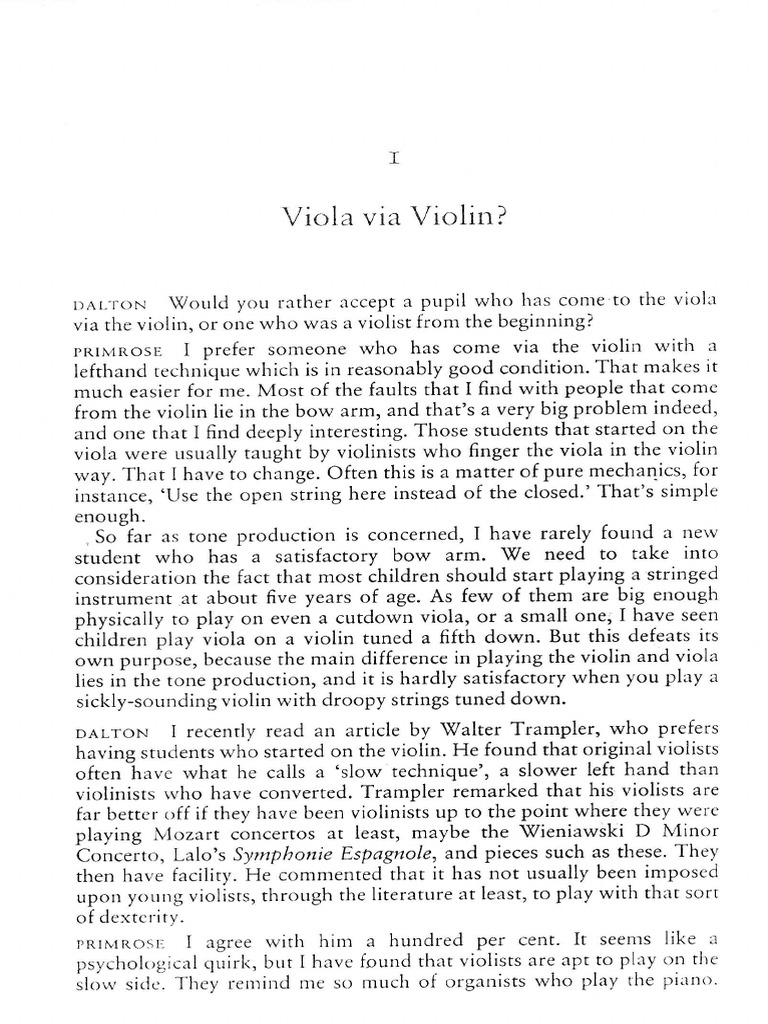 Viola Via Violin - Primrose | PDF | Viola | Violin