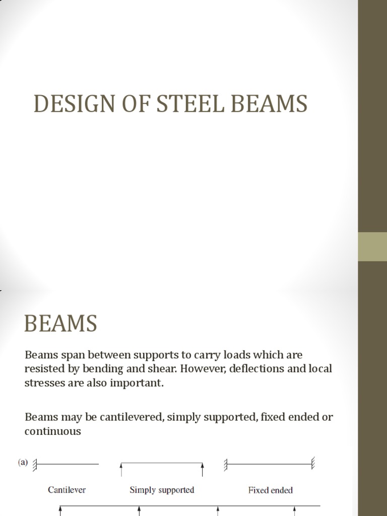 Design of Steel Beams PDF | PDF | Buckling | Beam (Structure)