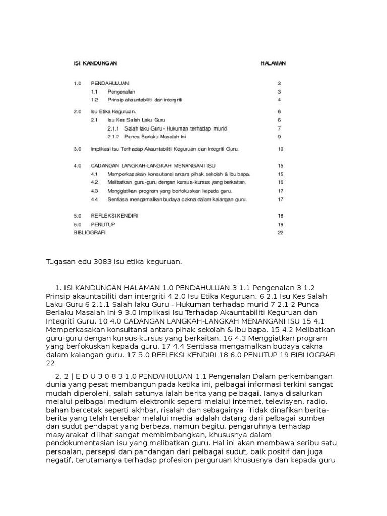 Isu Etika dan Integriti Guru di Malaysia | PDF