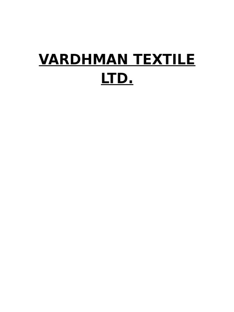Vardhman | PDF | Yarn | Textile Manufacturing