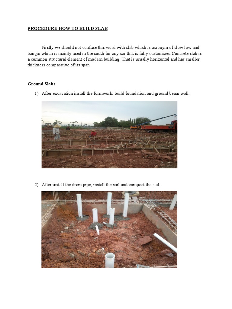 Building Procedures for BRC Slabs | PDF | Concrete | Beam (Structure)
