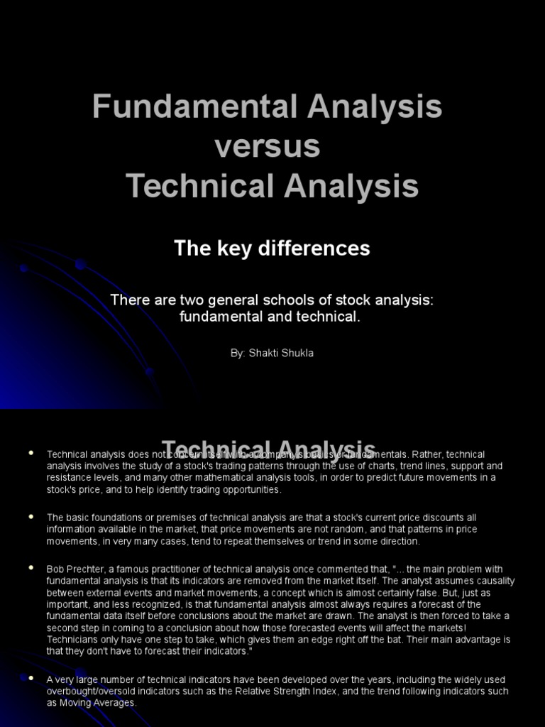 Fundamental Analysis Versus Technical Analysis | Download Free PDF ...