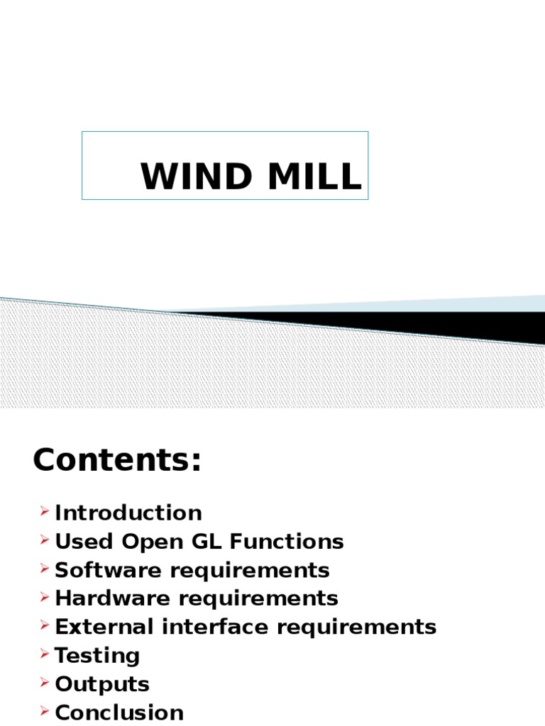 Windmill | PDF