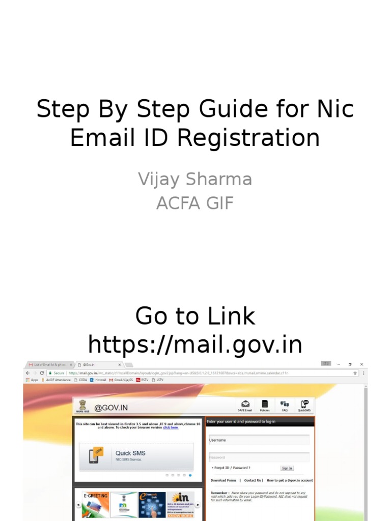 Step by Step Guide For Email Registration | PDF