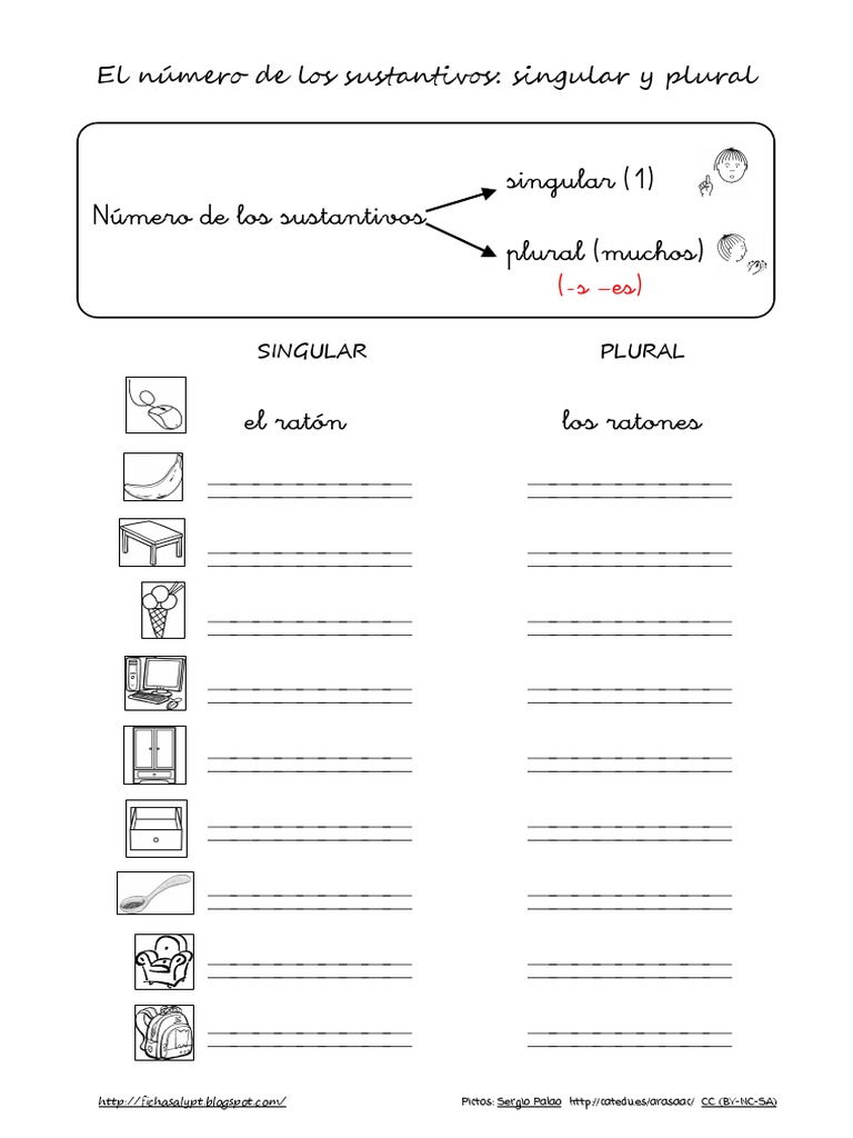 El Numero de Los Sustantivos PDF | PDF | Juegos y actividades