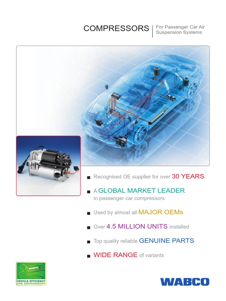WABCO COMPRESSORS For Passenger Car Air Suspension Systems 2011 | PDF ...