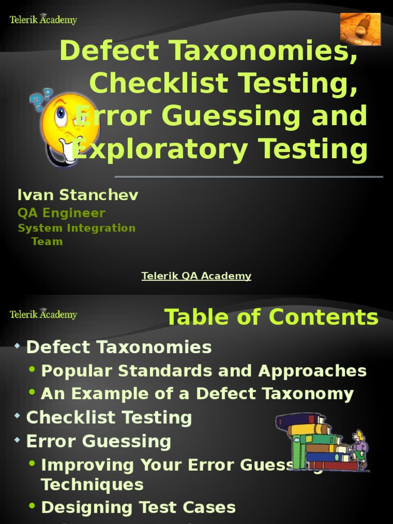 DefTaxonomies ErrGuessing Checklist Exploratory | PDF | Software Bug ... DefTaxonomies ErrGuessing Checklist Exploratory | PDF | Software Bug ...