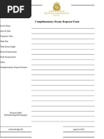FOC FORM-Complimentary Request Form | PDF