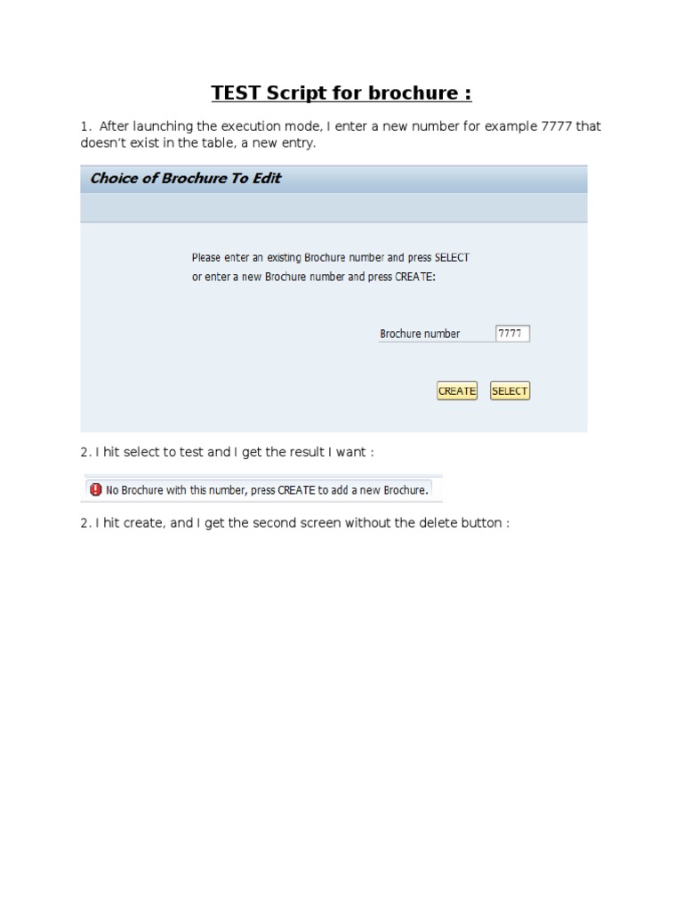 TEST Script For Brochure | PDF