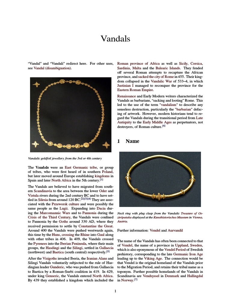 Vandals | PDF | Ancient Germanic Peoples | Europe Travel