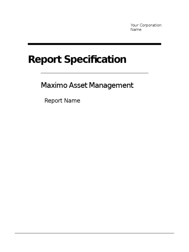 Report Specification Example | PDF | Parameter (Computer Programming ...