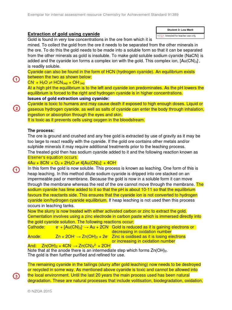 Issues of Gold Extraction Using Cyanide | PDF | Cyanide | Gold
