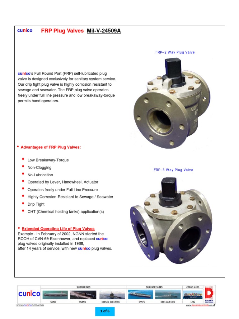 FRP Plug Valves.pdf | Valve | Gas Technologies