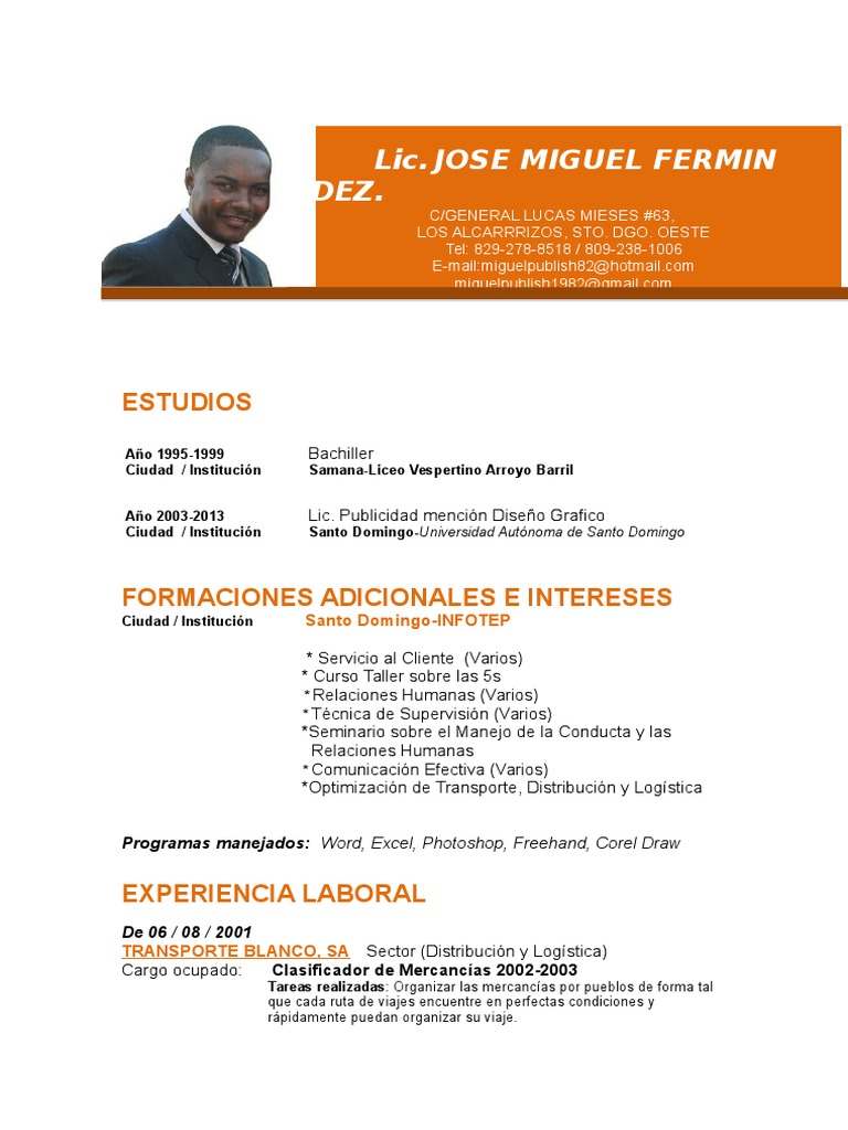 Curriculum Vitae | PDF | Logística | Transporte