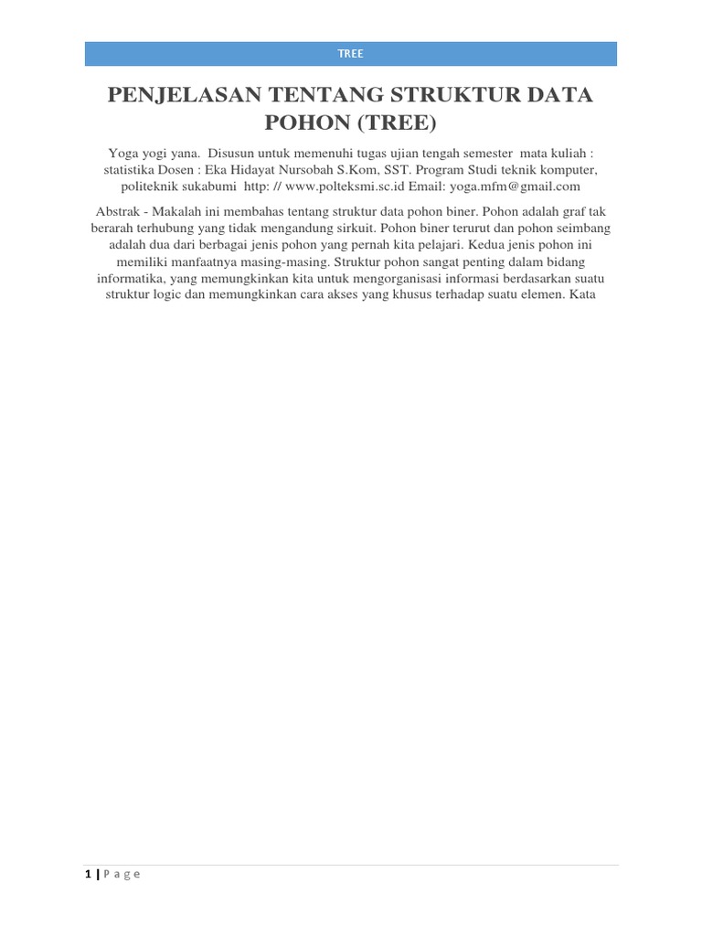 Materi Tree Java Struktur Data | PDF