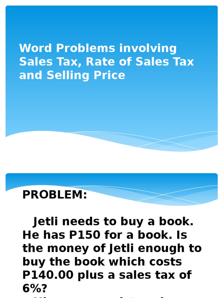 7th Grade Sales Tax Word Problems | PDF | Market (Economics) | Economies