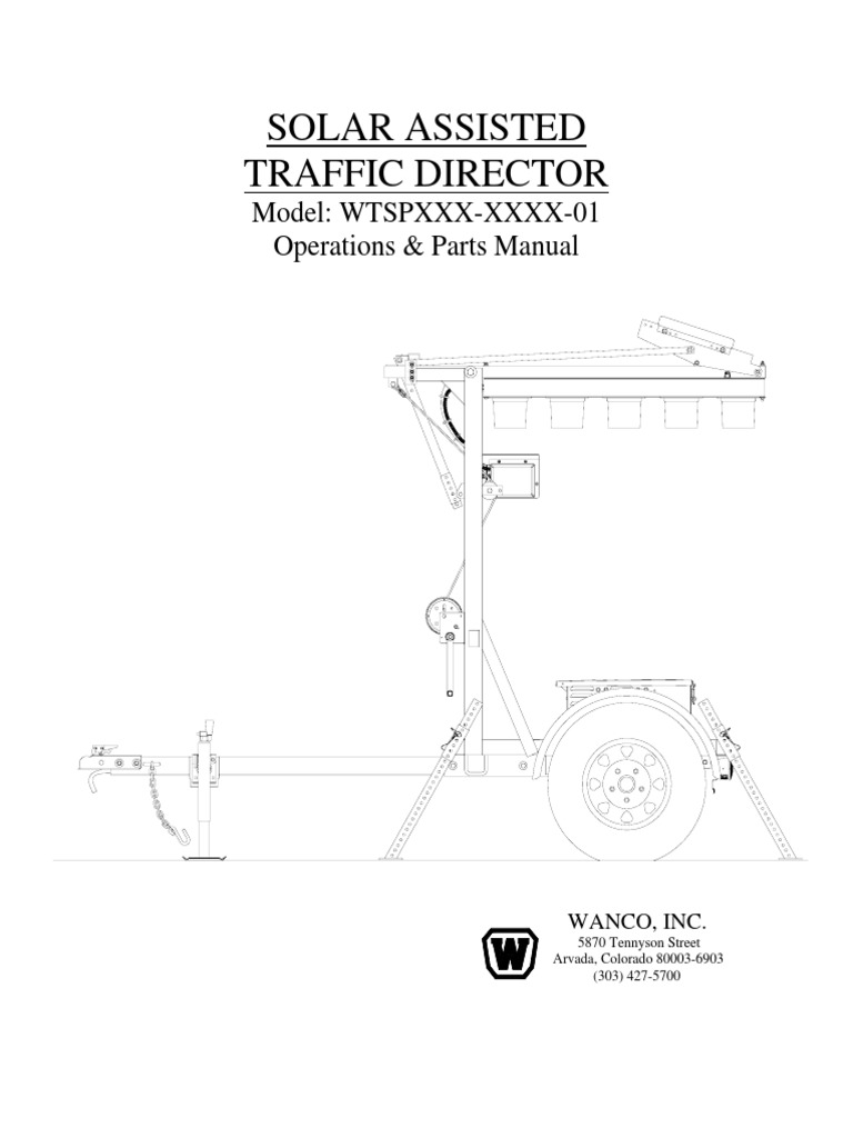 Operations and Maintenance Manual for the Wanco Solar Assisted Traffic ...