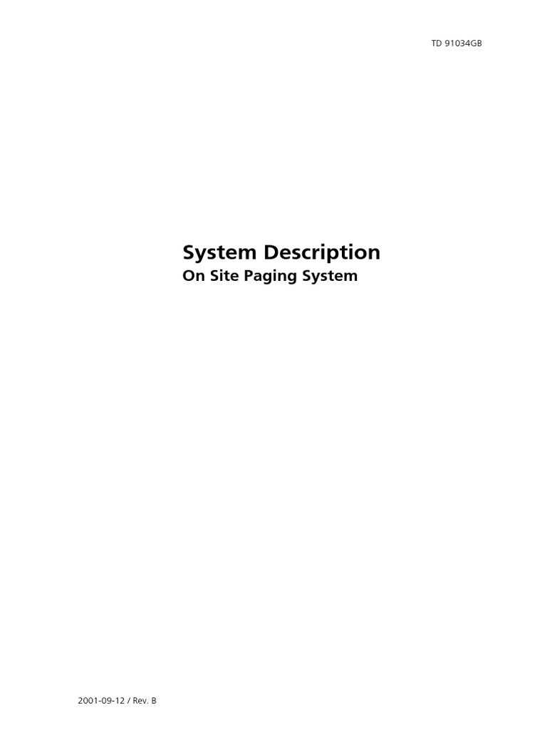 System Discription On Site Paging System | PDF | Transmitter | Web Page
