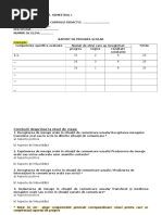 Fisa Progres Scolar Model de Completat | PDF