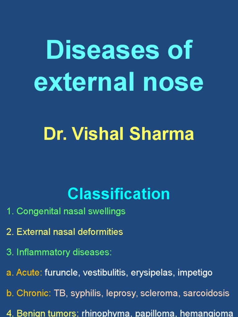 3a. Diseases of External Nose | Diseases And Disorders | Medicine