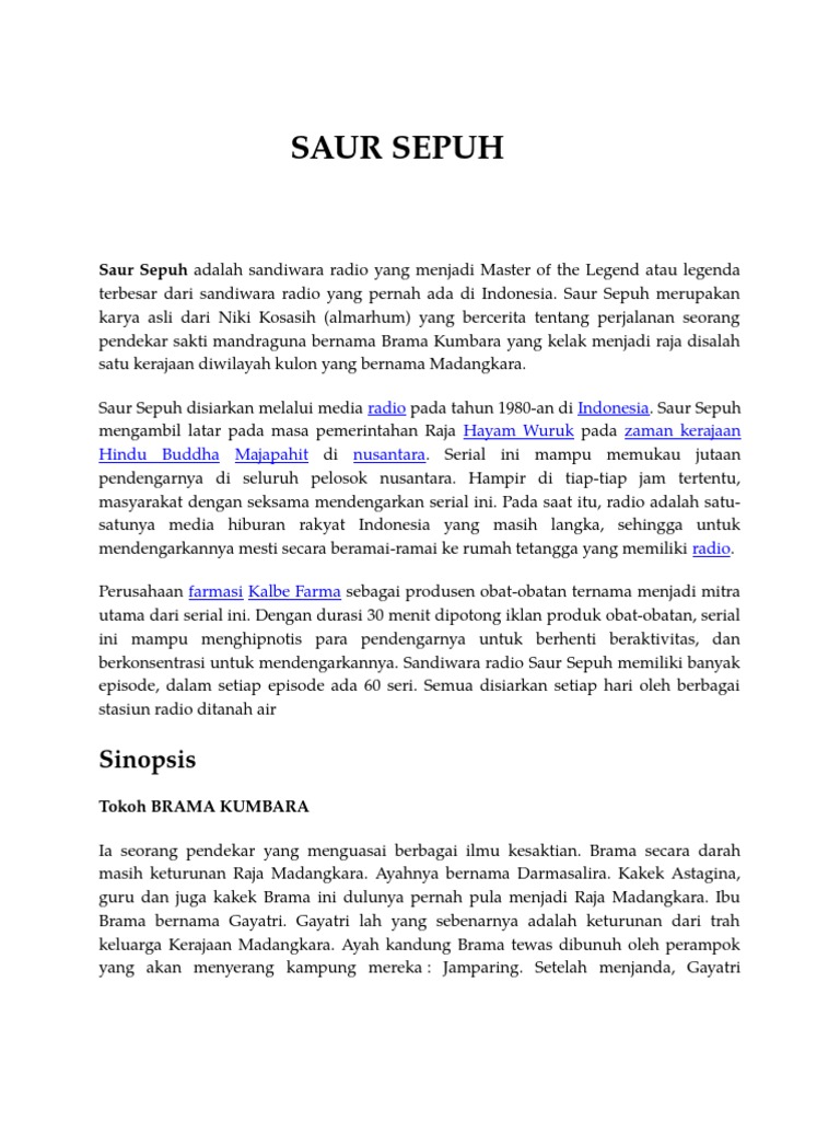Saur Sepuh | PDF | Agama & Spiritualitas